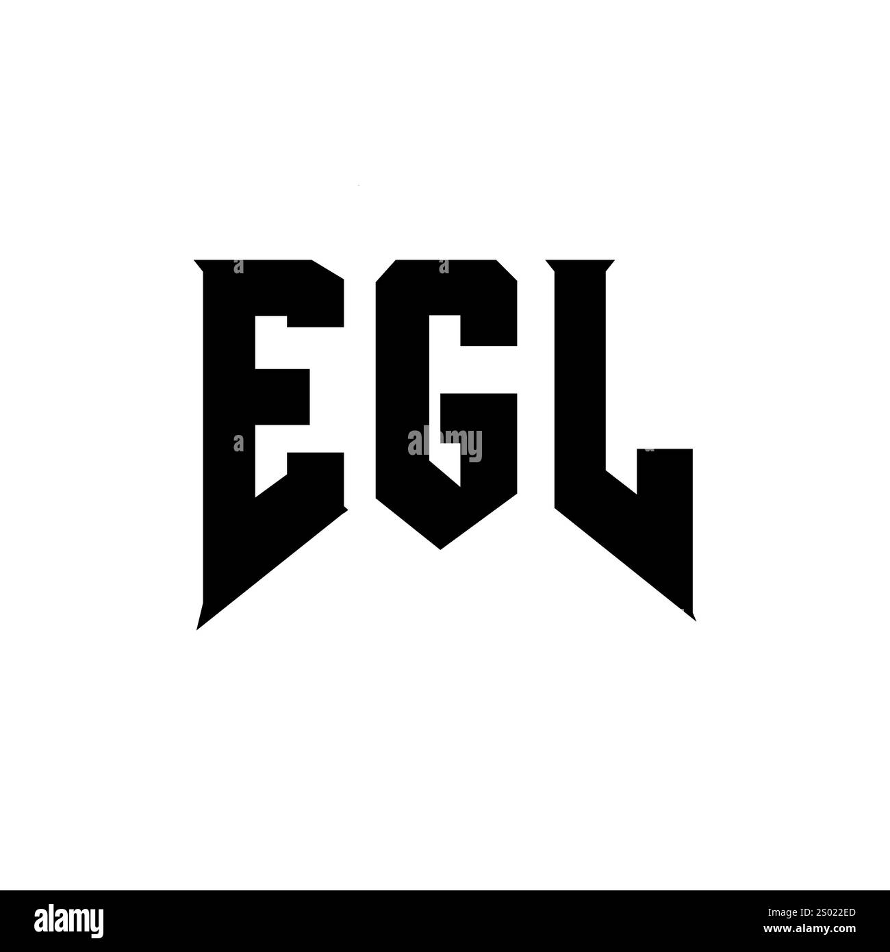 EGL letter logo design for technology company. EGL logo design black and white color combination ...