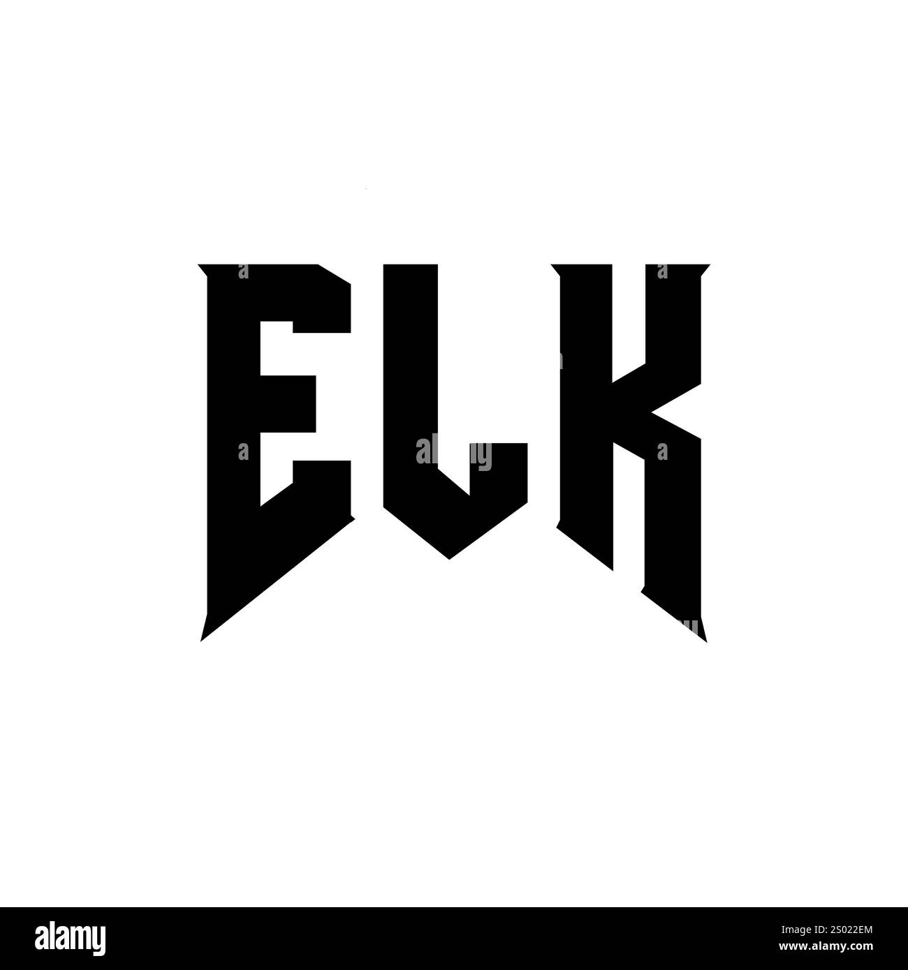 ELK letter logo design for technology company. ELK logo design black ...