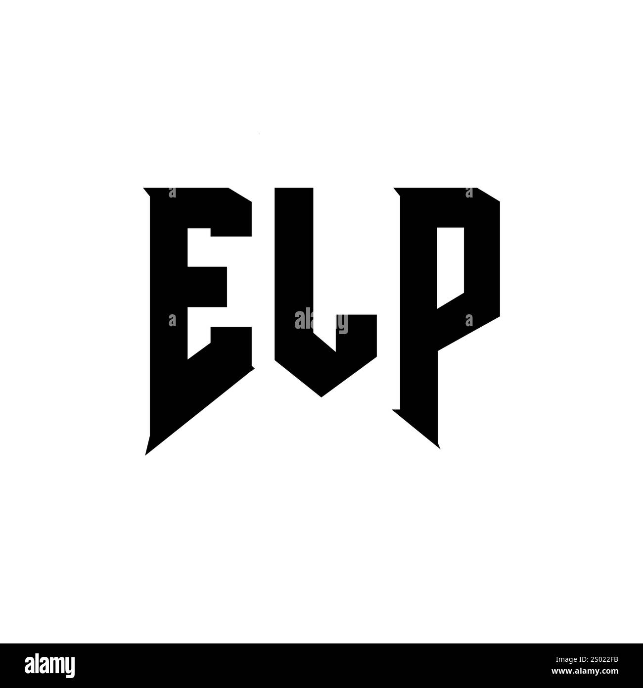 ELP letter logo design for technology company. ELP logo design black ...