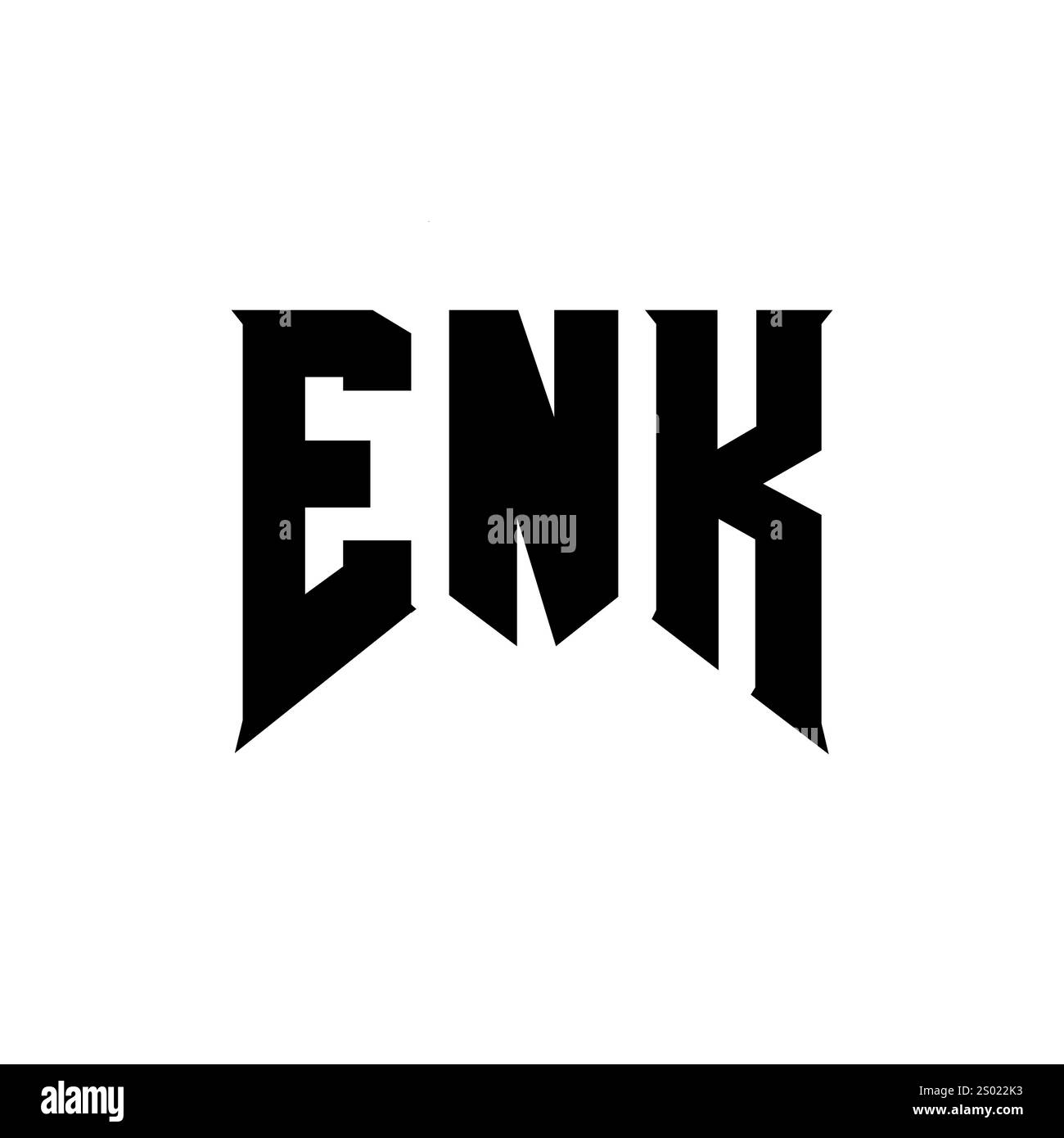 ENK letter logo design for technology company. ENK logo design black ...