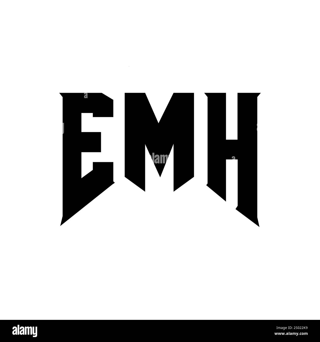 EMH letter logo design for technology company. EMH logo design black ...
