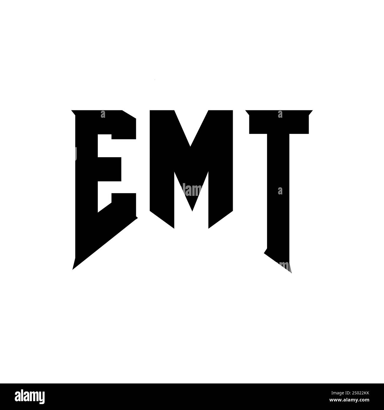 EMT letter logo design for technology company. EMT logo design black ...