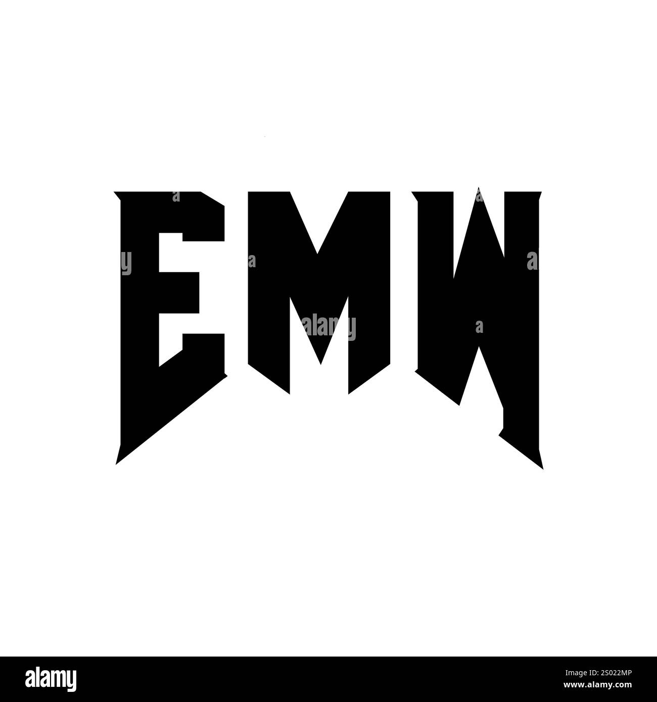 EMW letter logo design for technology company. EMW logo design black ...