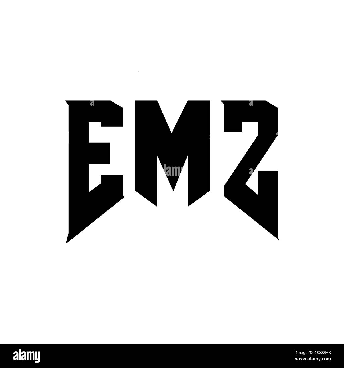 EMZ letter logo design for technology company. EMZ logo design black ...