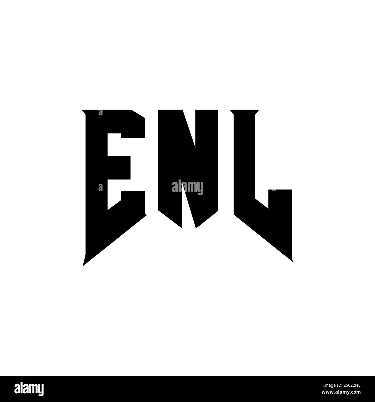 ENL letter logo design for technology company. ENL logo design black ...