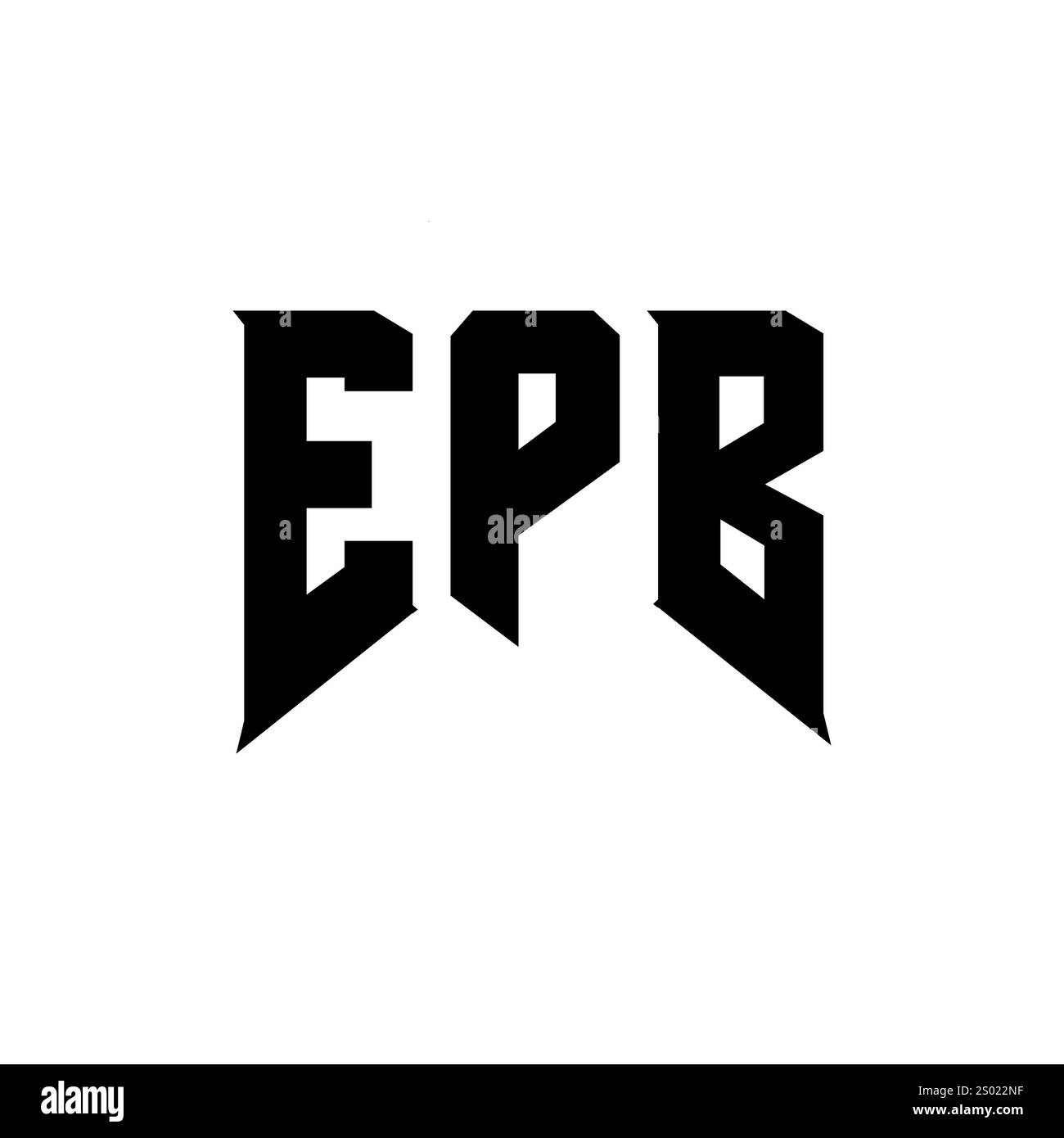 EPB letter logo design for technology company. EPB logo design black and white color combination ...