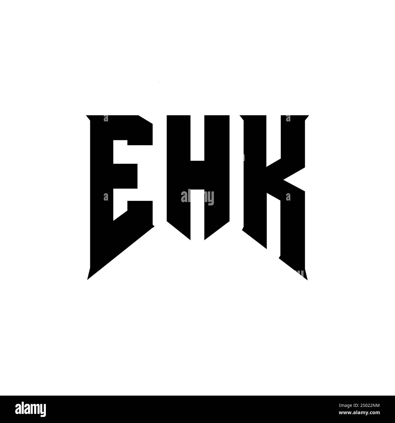 EHK letter logo design for technology company. EHK logo design black ...