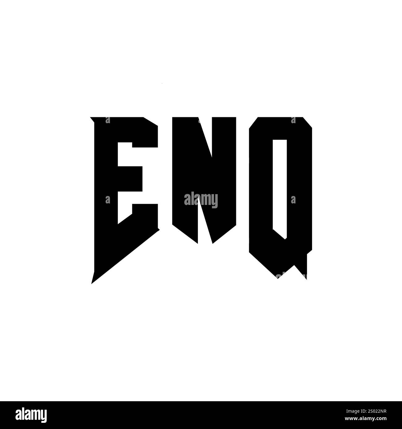 ENQ letter logo design for technology company. ENQ logo design black ...