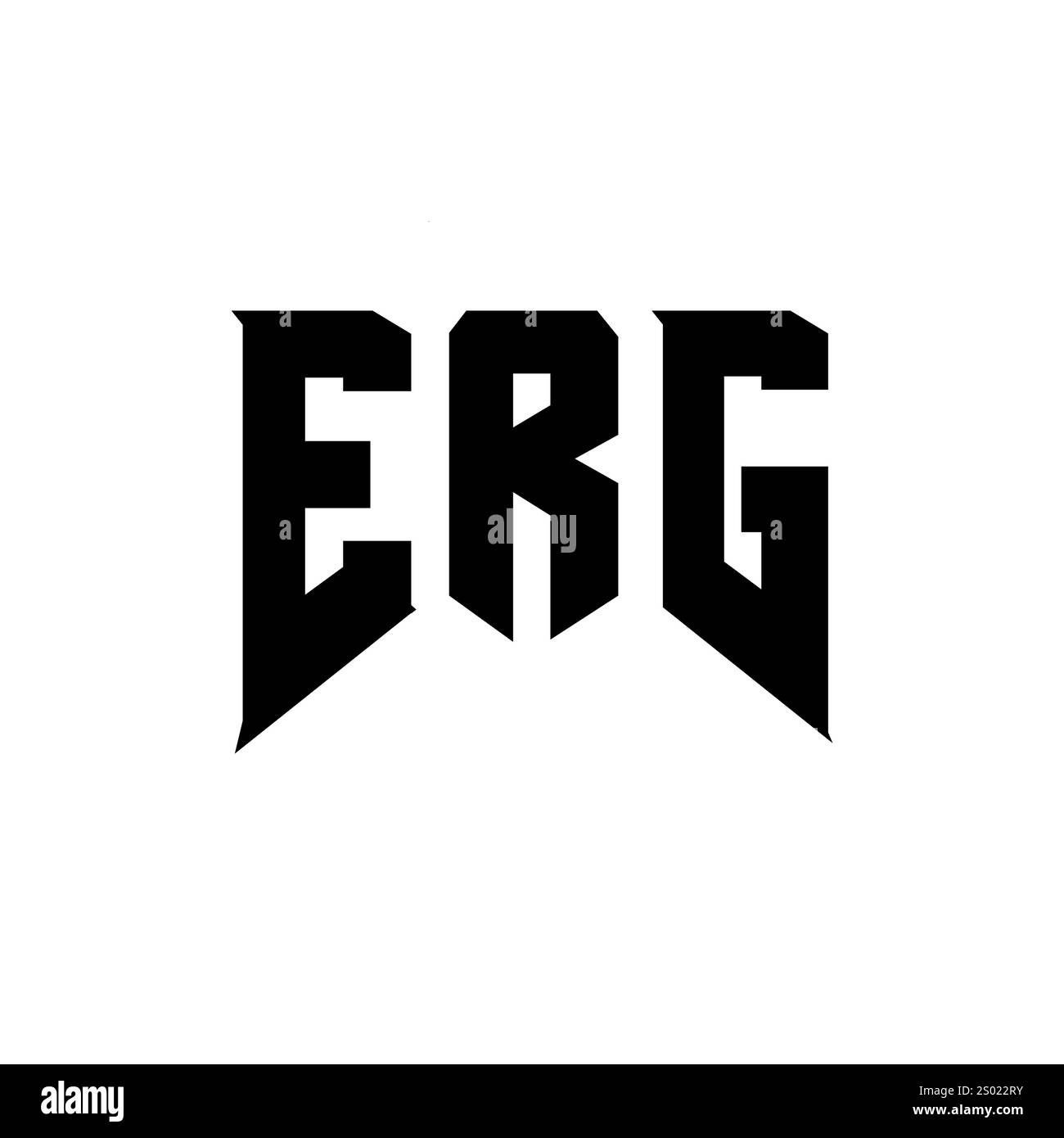 ERG letter logo design for technology company. ERG logo design black ...