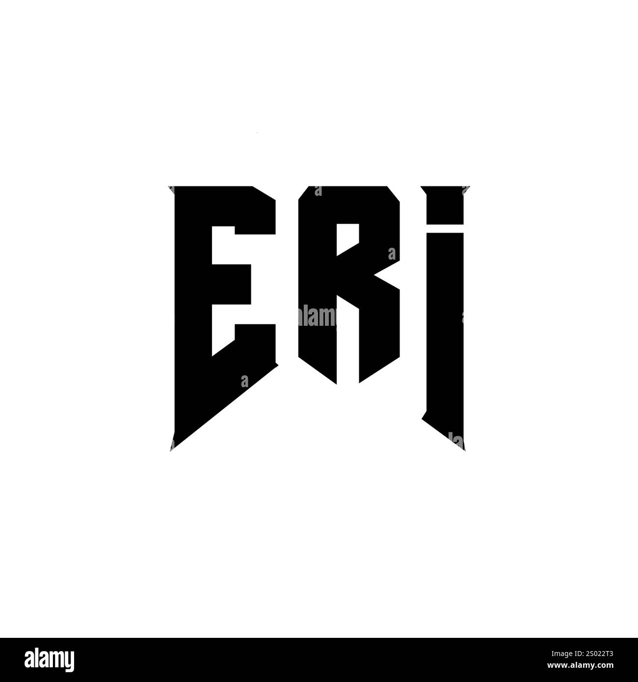 ERI letter logo design for technology company. ERI logo design black and white color combination ...