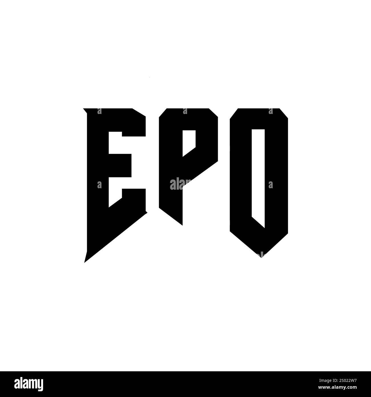 EPO letter logo design for technology company. EPO logo design black ...