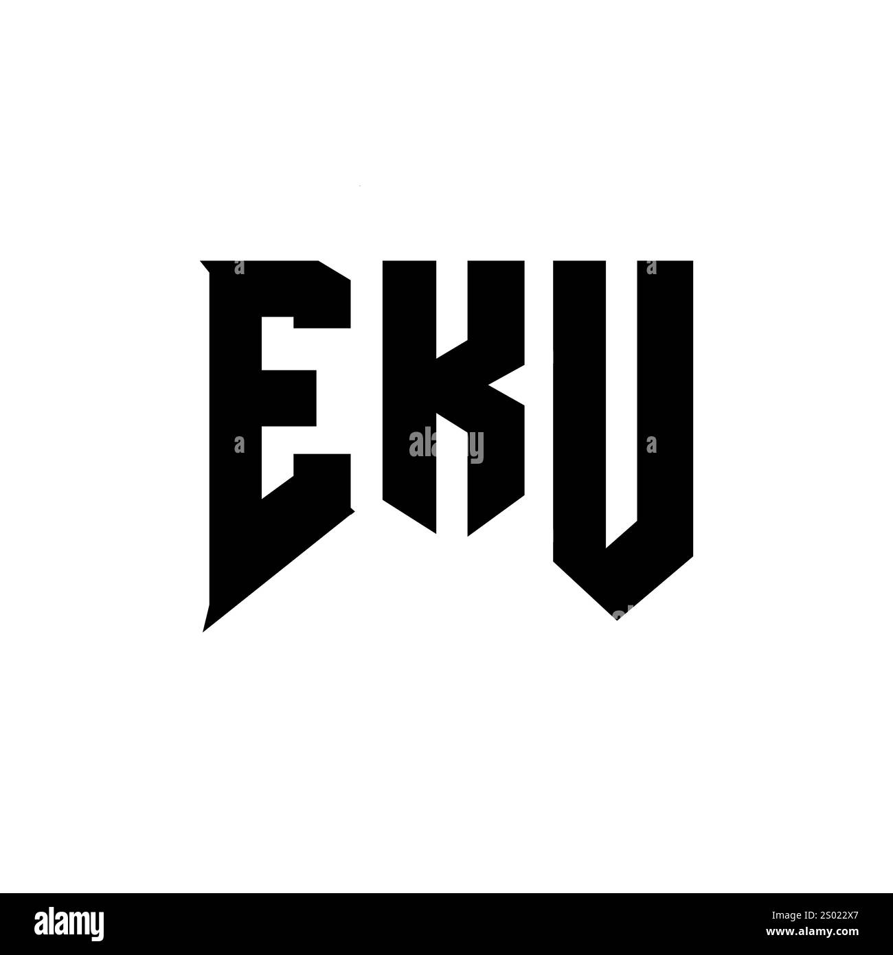EKU letter logo design for technology company. EKU logo design black ...