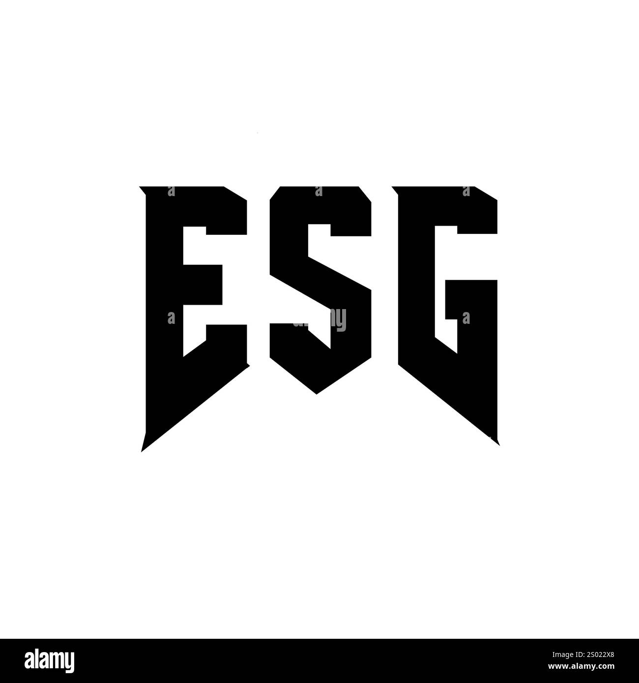 ESG letter logo design for technology company. ESG logo design black ...