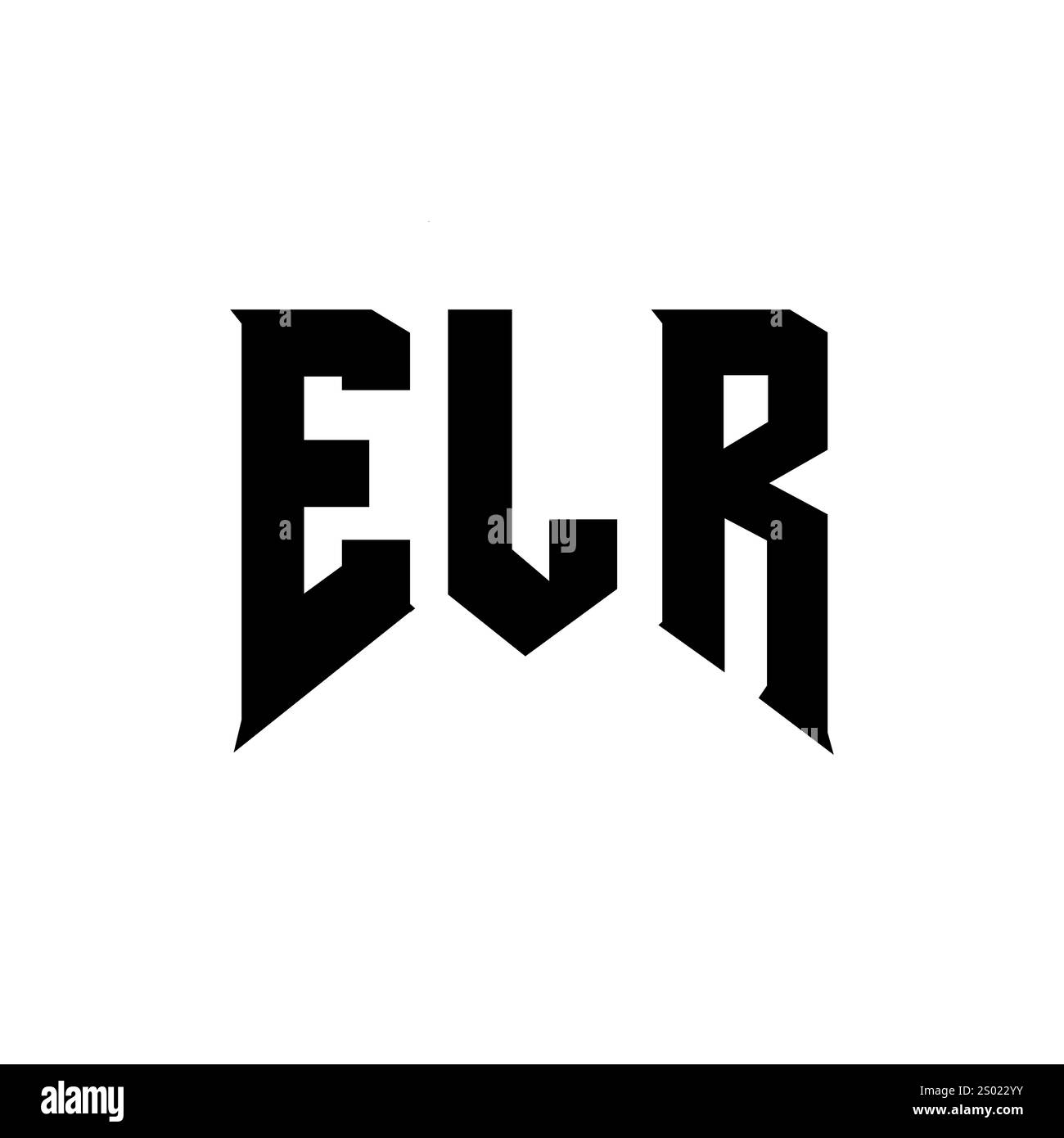 ELR letter logo design for technology company. ELR logo design black ...
