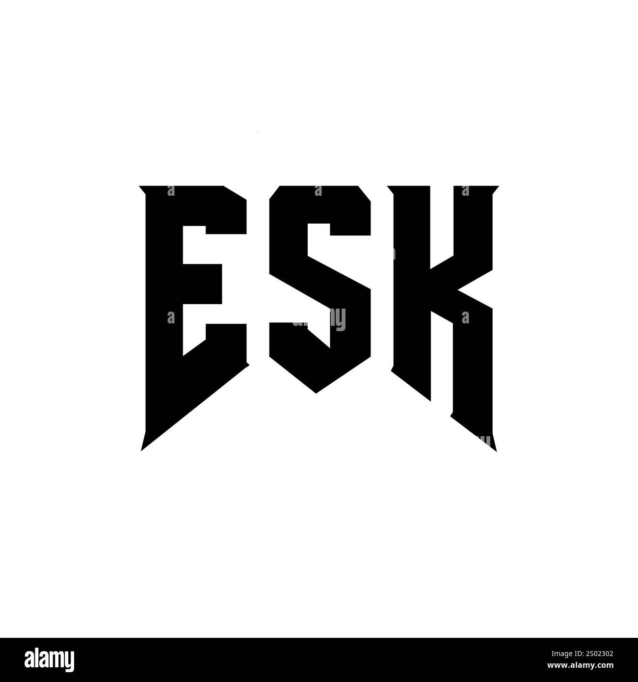 ESK letter logo design for technology company. ESK logo design black ...