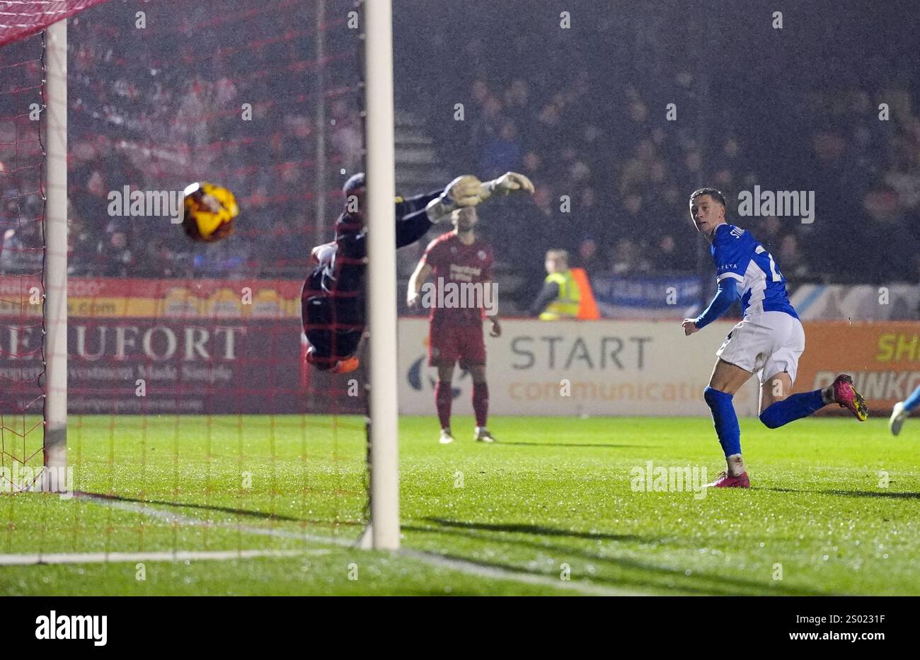 Birmingham City's Jay Stansfield scores their side's first goal of the ...