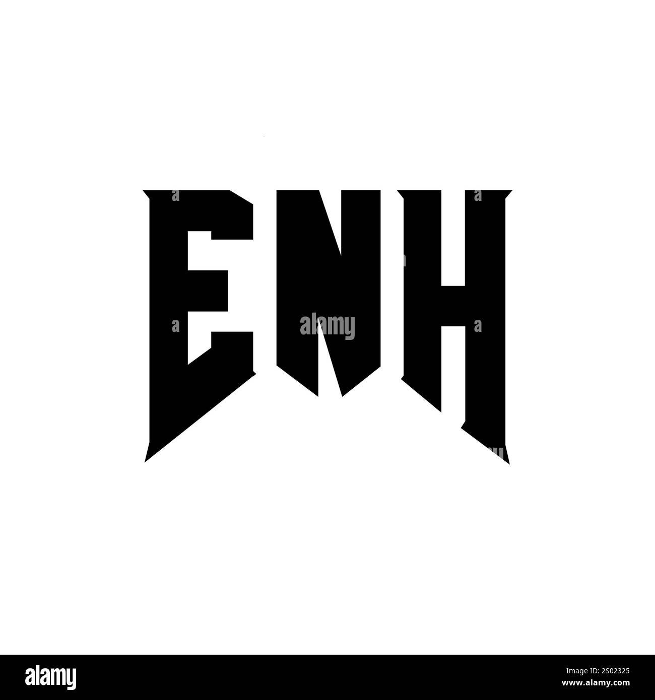 ENH letter logo design for technology company. ENH logo design black ...