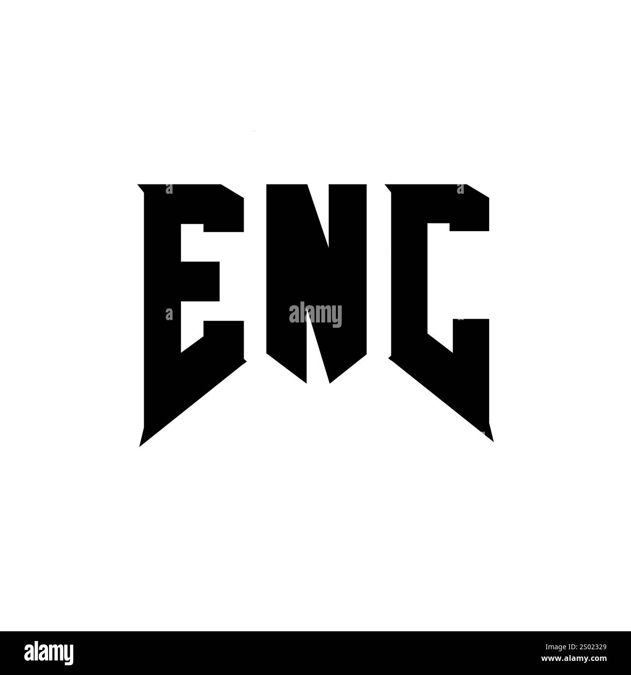 ENC letter logo design for technology company. ENC logo design black ...