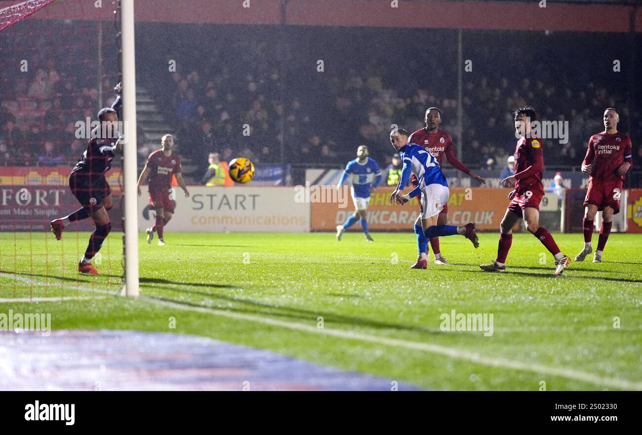 Birmingham City's Jay Stansfield scores their side's first goal of the ...
