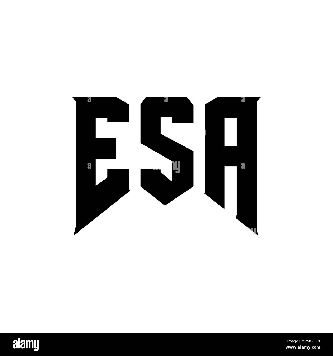 ESA letter logo design for technology company. ESA logo design black ...