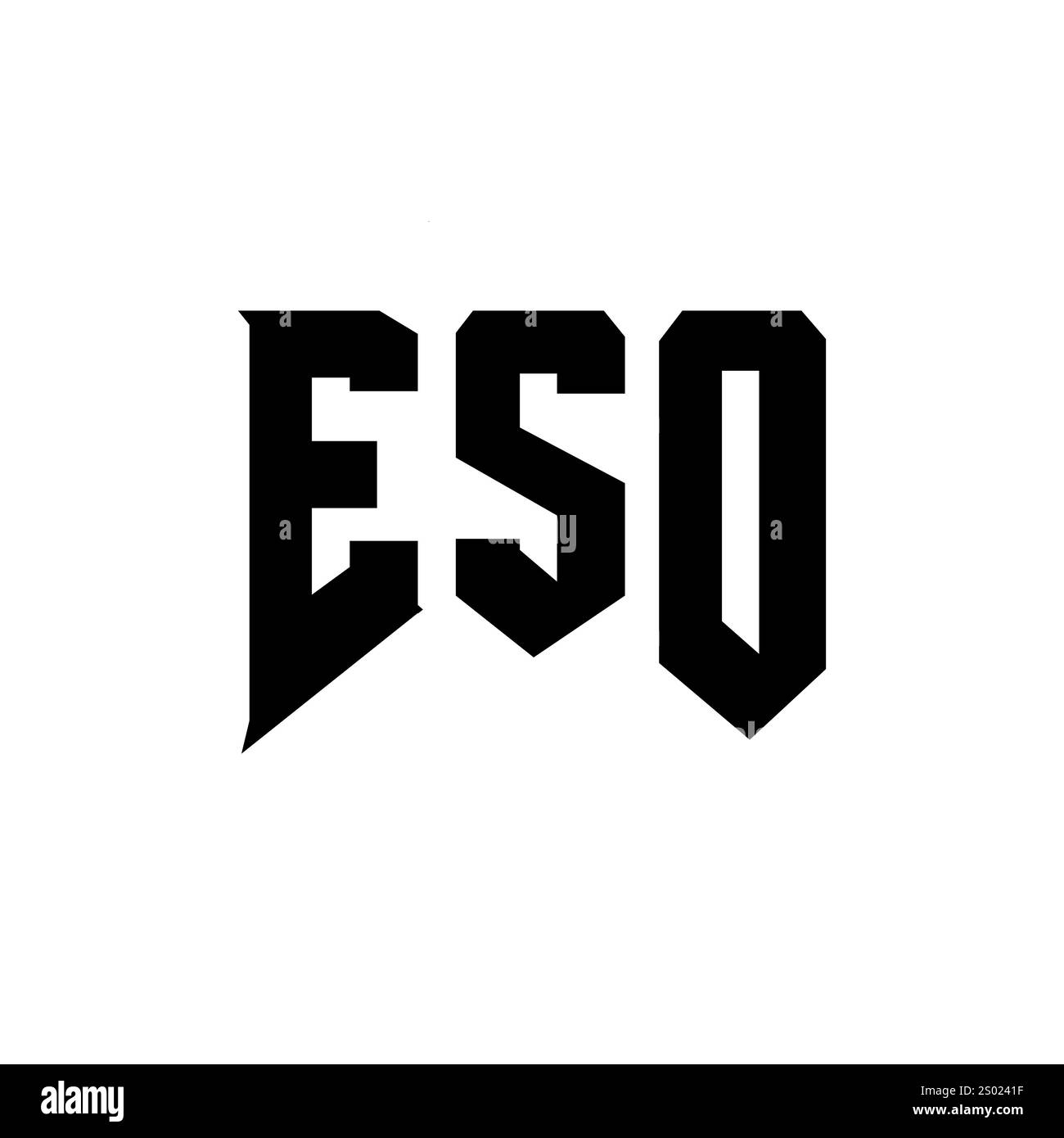 ESO letter logo design for technology company. ESO logo design black ...