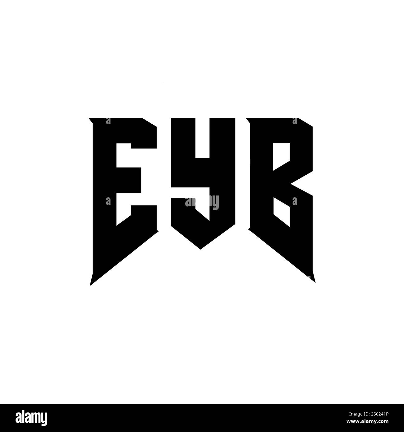 EYB letter logo design for technology company. EYB logo design black ...