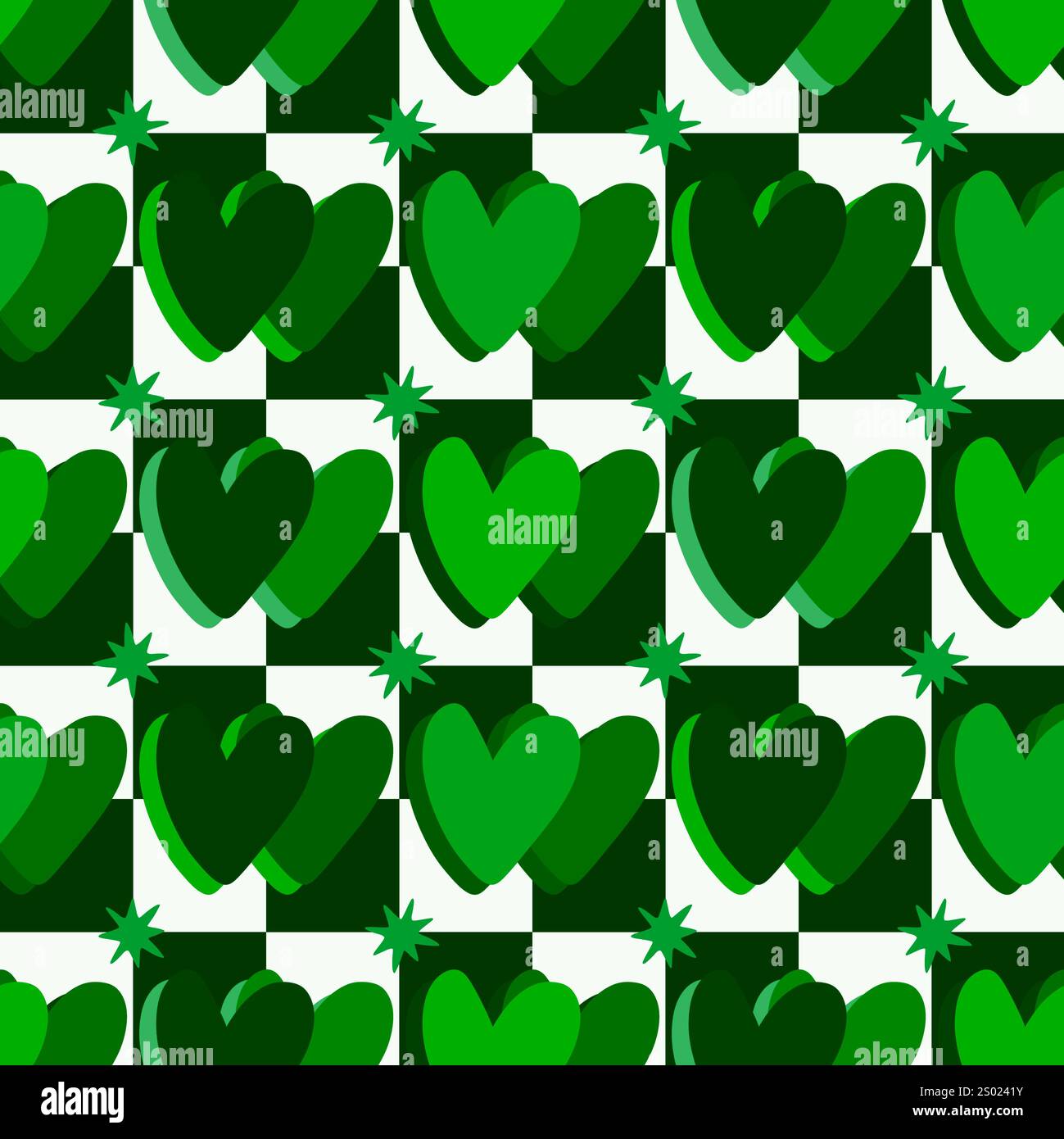 Valentine love hearts seamless 14 February pattern for wrapping paper ...