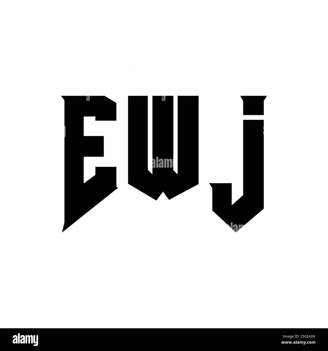 EWJ letter logo design for technology company. EWJ logo design black ...