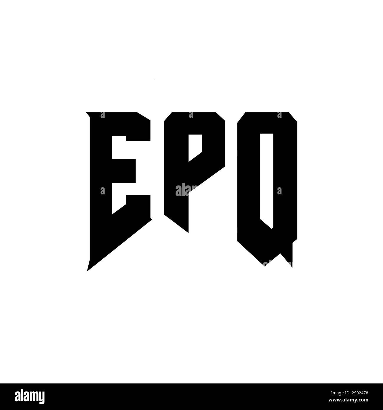 EPQ letter logo design for technology company. EPQ logo design black ...