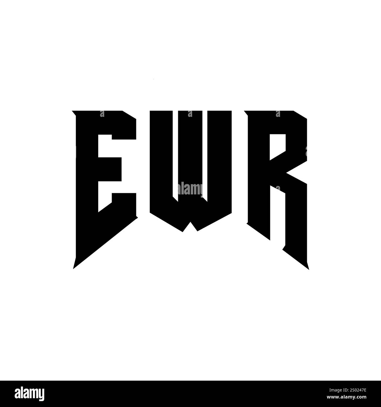 EWR letter logo design for technology company. EWR logo design black ...