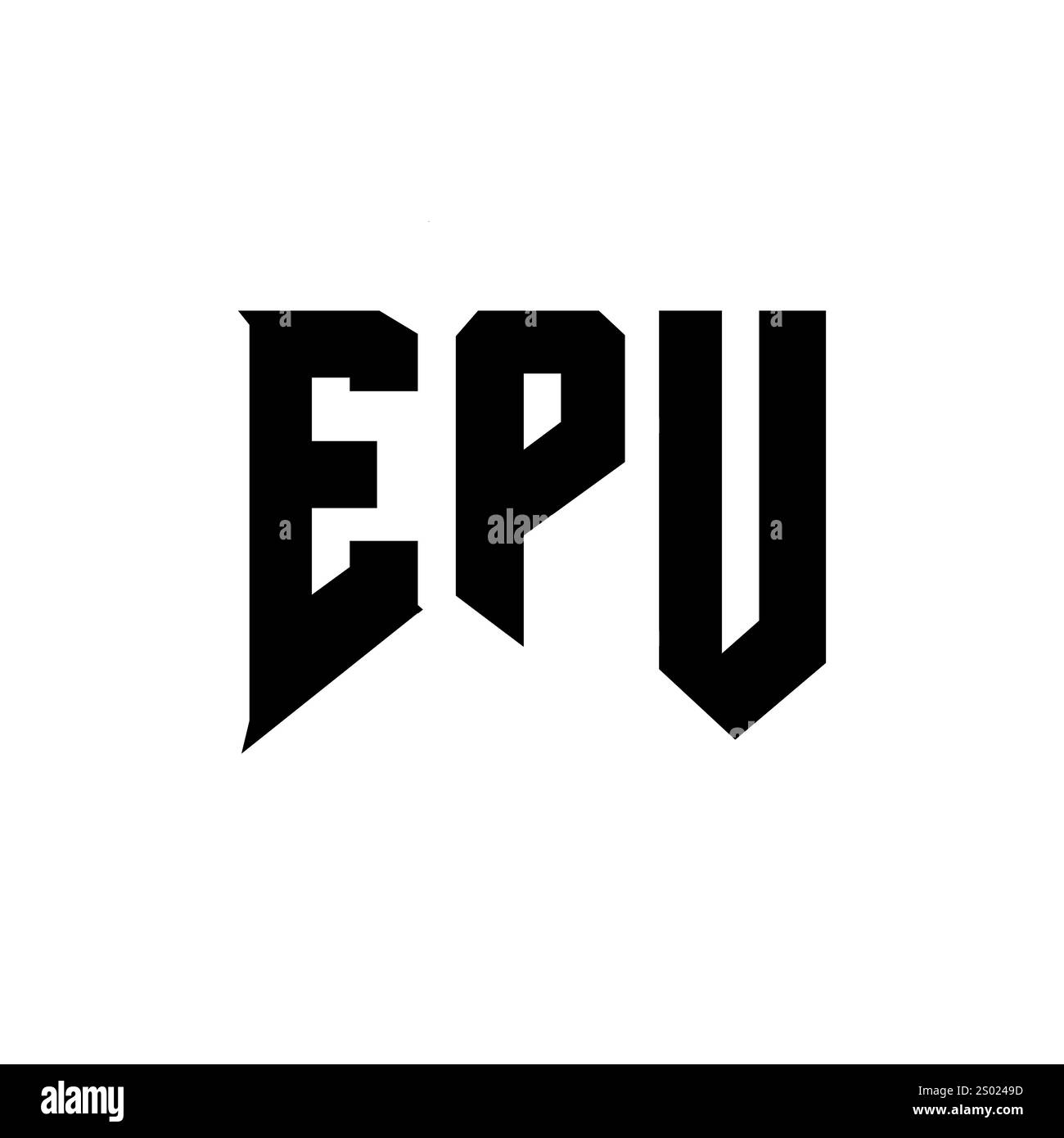 EPU letter logo design for technology company. EPU logo design black ...