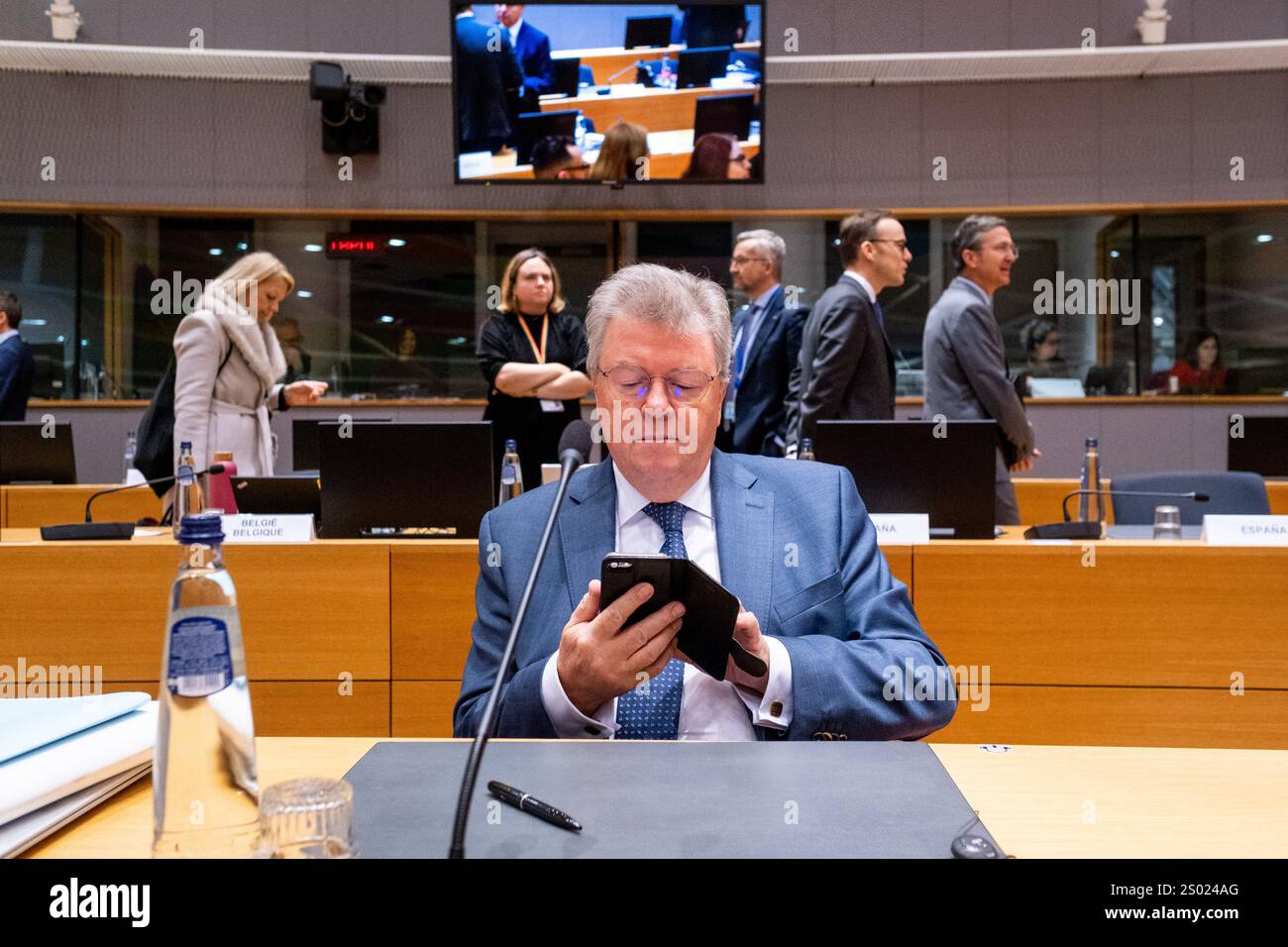 Peter Moors during the meeting of interior and justice ministers to ...