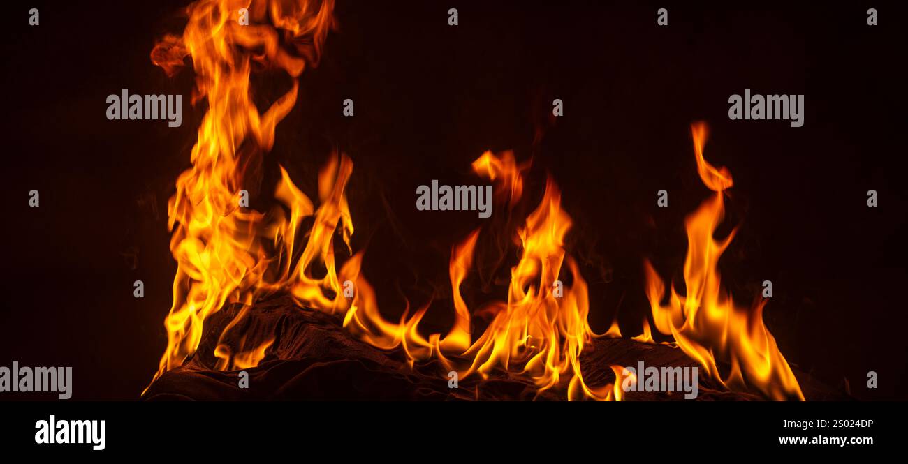 Fire flame background. Fire flames. Campfire texture. Flaming bonfire ...