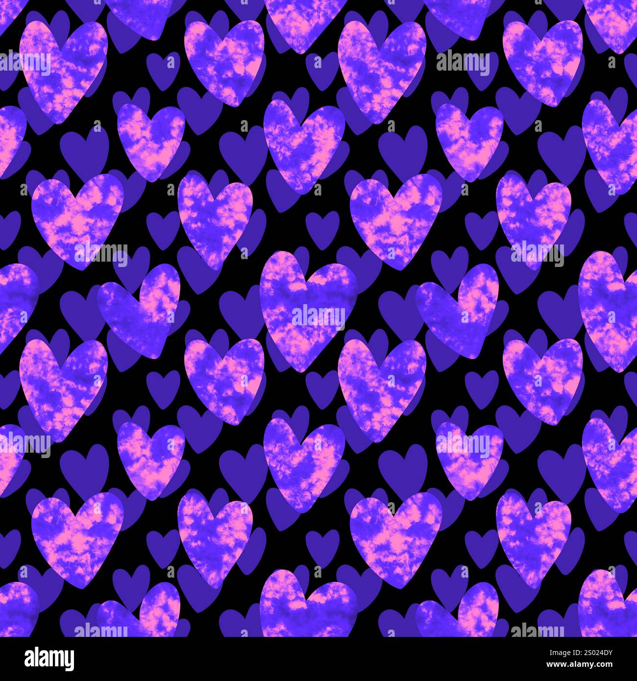 Valentine love hearts seamless 14 February pattern for wrapping paper ...