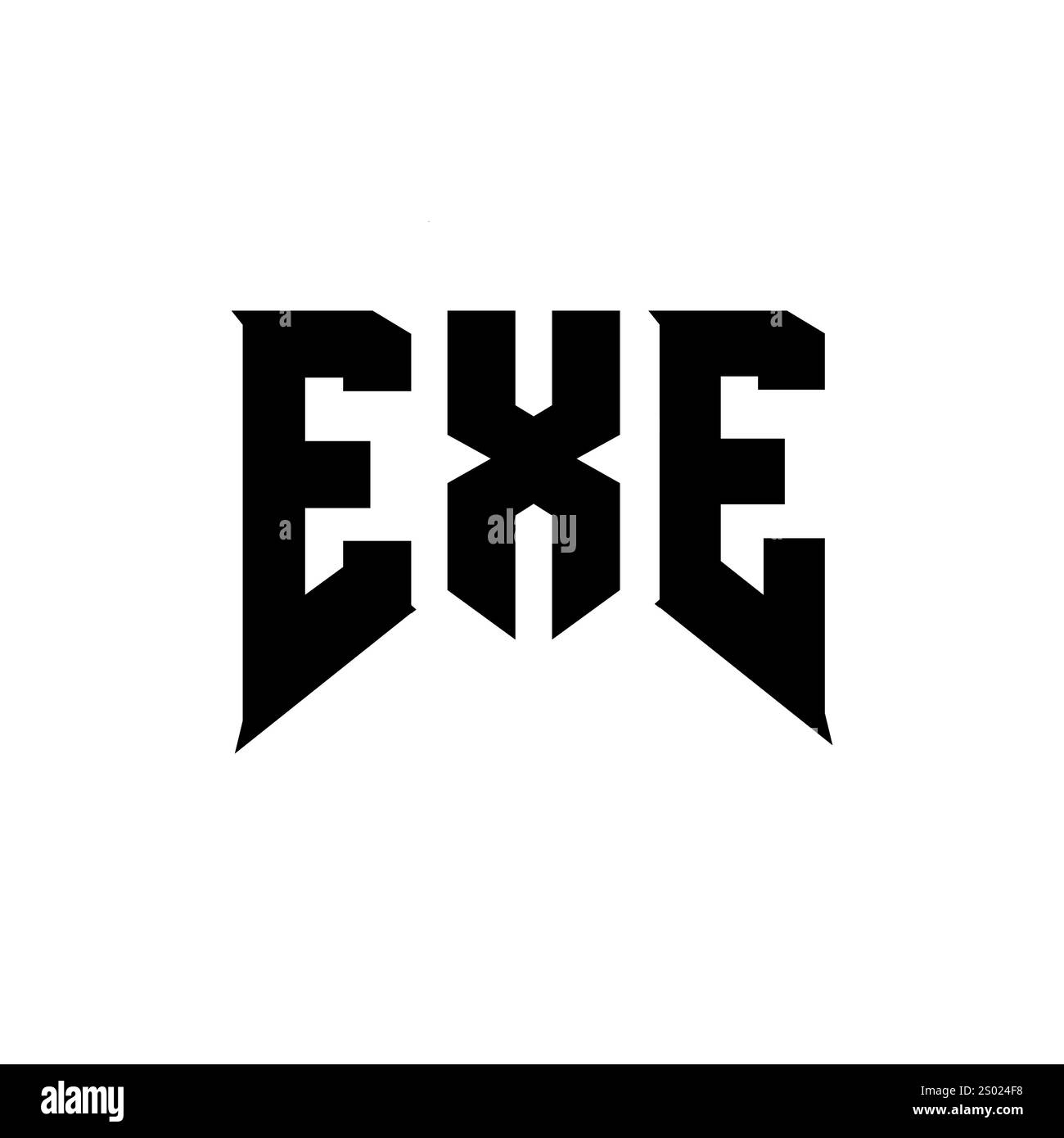 EXE letter logo design for technology company. EXE logo design black ...
