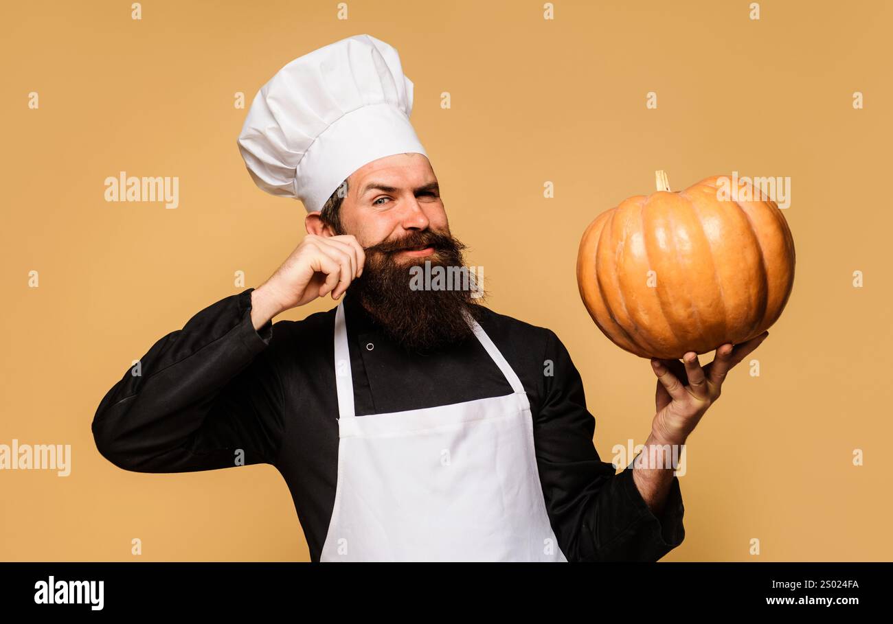 Male chef pumpkin autumn hi-res stock photography and images - Alamy