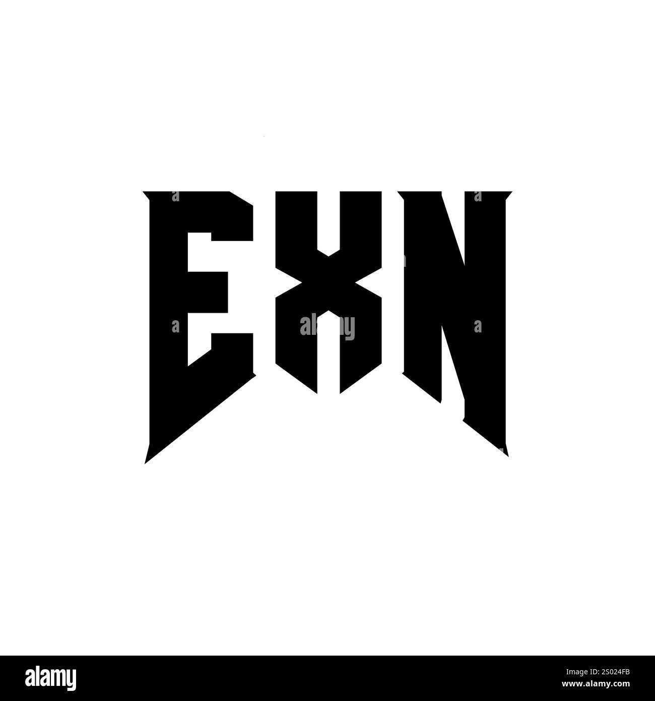 EXN letter logo design for technology company. EXN logo design black ...
