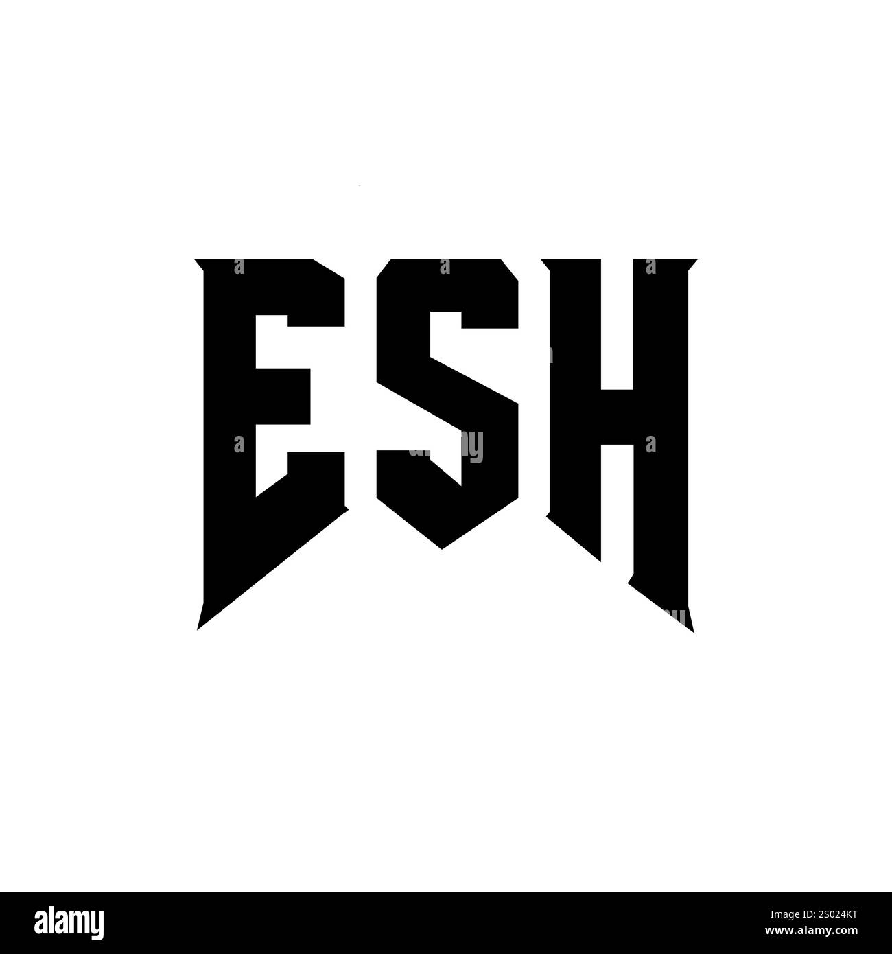 ESH letter logo design for technology company. ESH logo design black ...