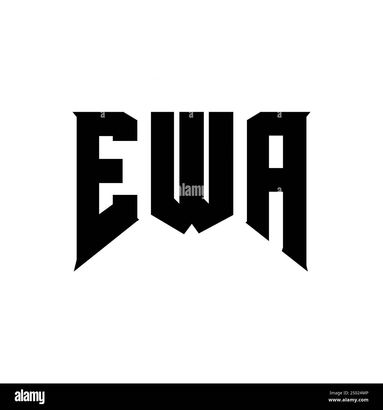 EWA letter logo design for technology company. EWA logo design black ...