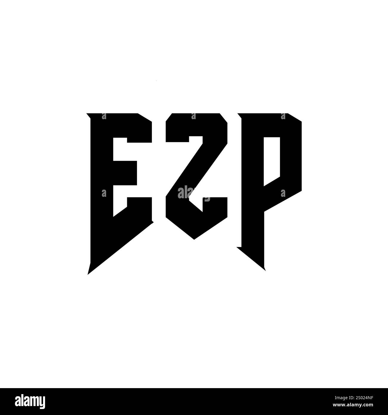 EZP letter logo design for technology company. EZP logo design black and white color combination ...