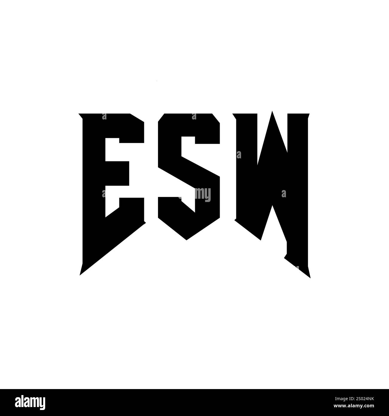 ESW letter logo design for technology company. ESW logo design black ...