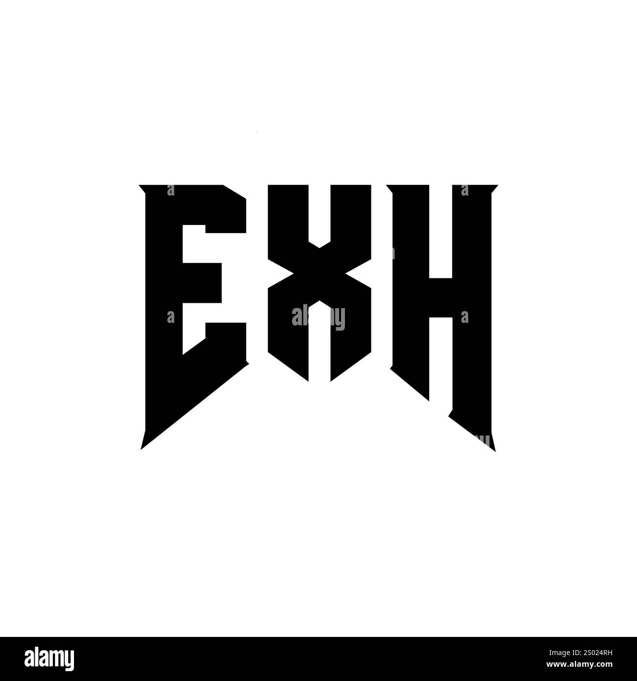 EXH letter logo design for technology company. EXH logo design black ...