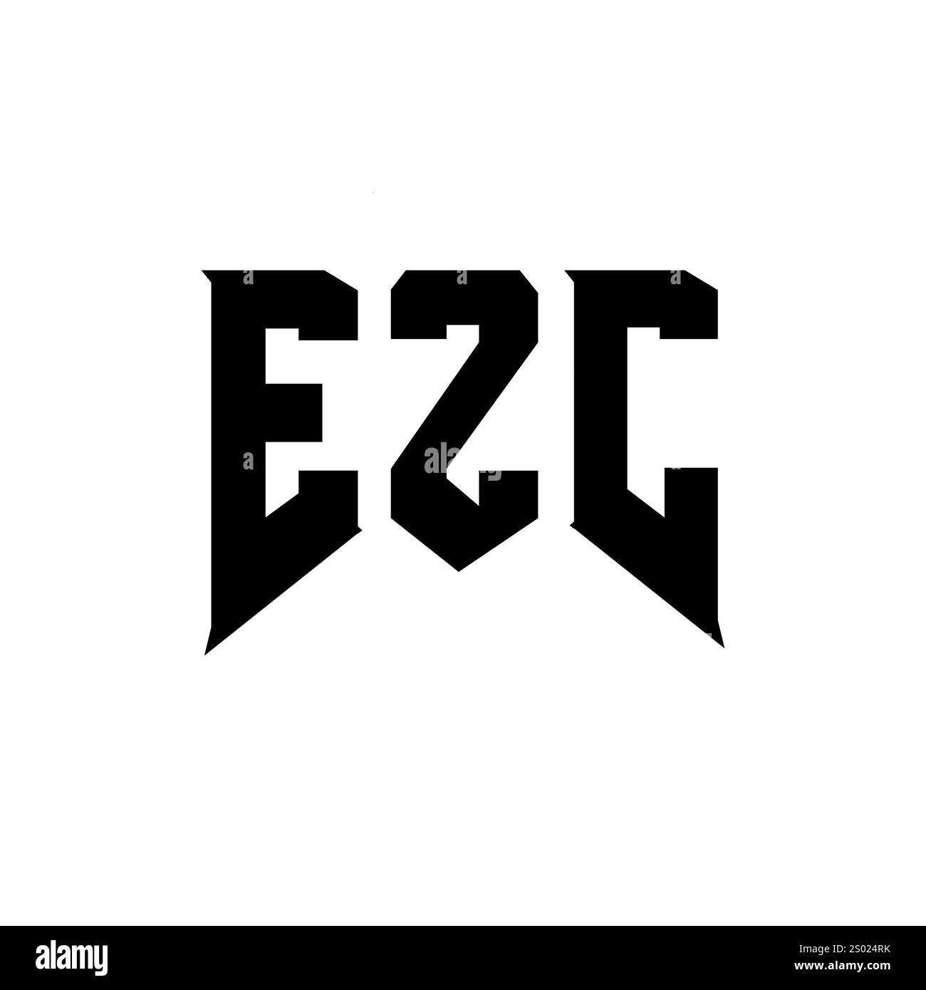 EZC letter logo design for technology company. EZC logo design black and white color combination ...