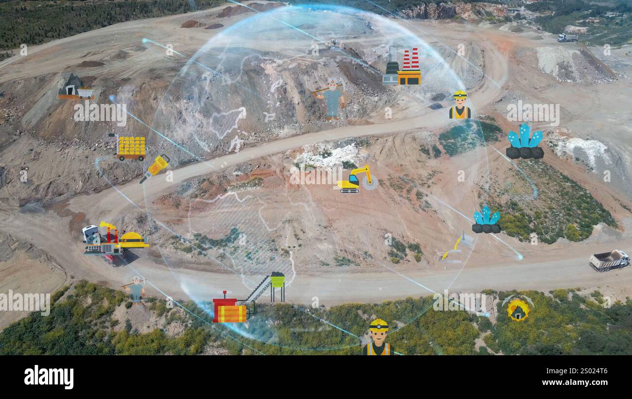 Modern technologies in mining. Visualization of the concept of modern ...