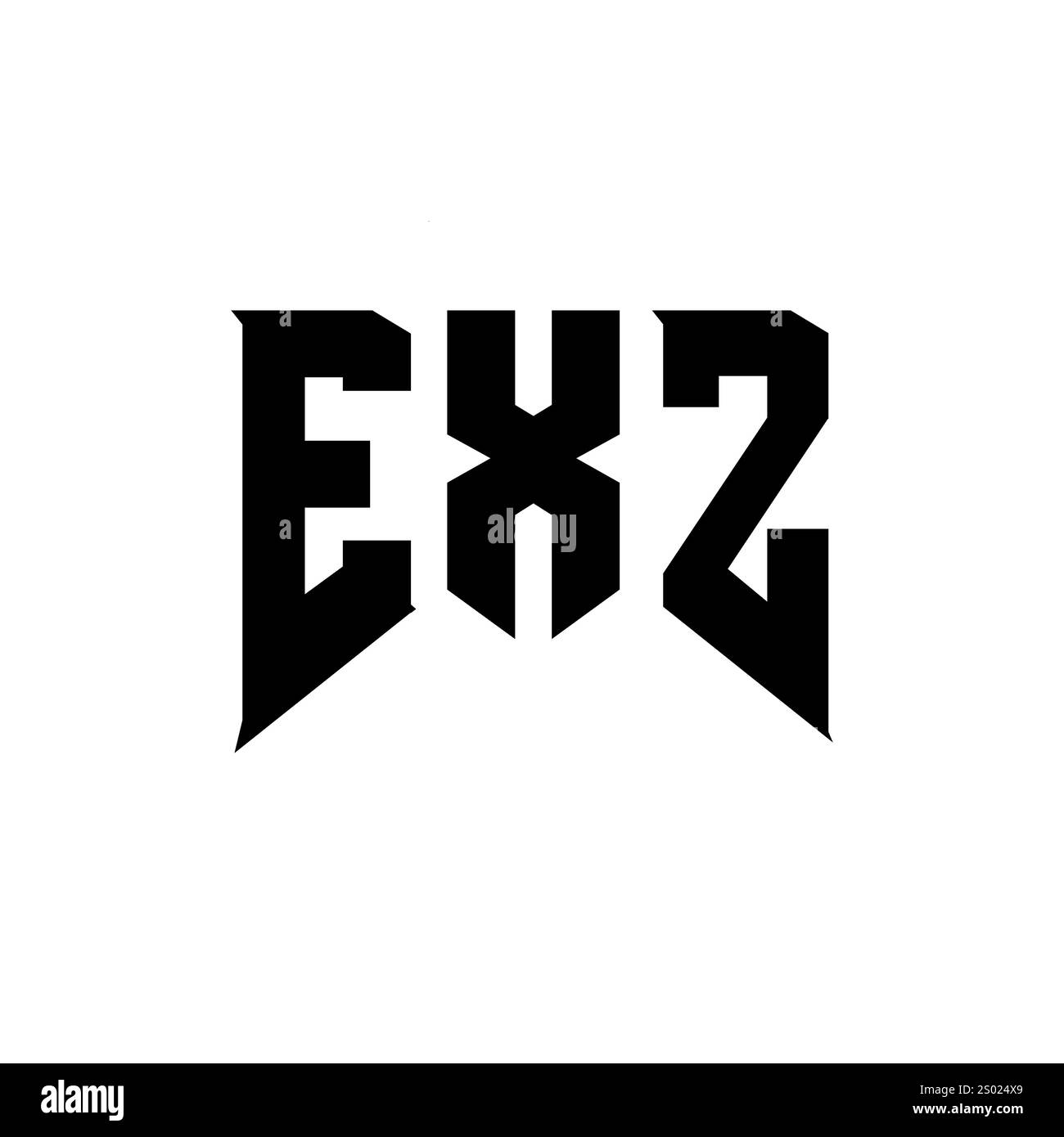 EXZ letter logo design for technology company. EXZ logo design black ...