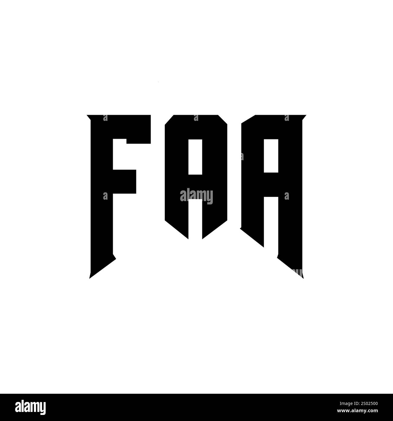 FAA letter logo design for technology company. FAA logo design black ...