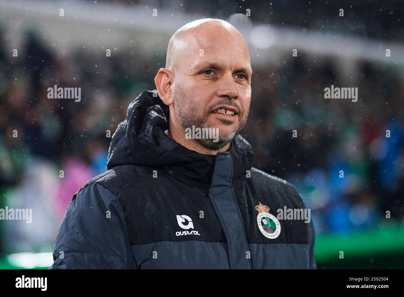 Real Racing Club head coach Jose Alberto Lopez Menendez looks on during ...