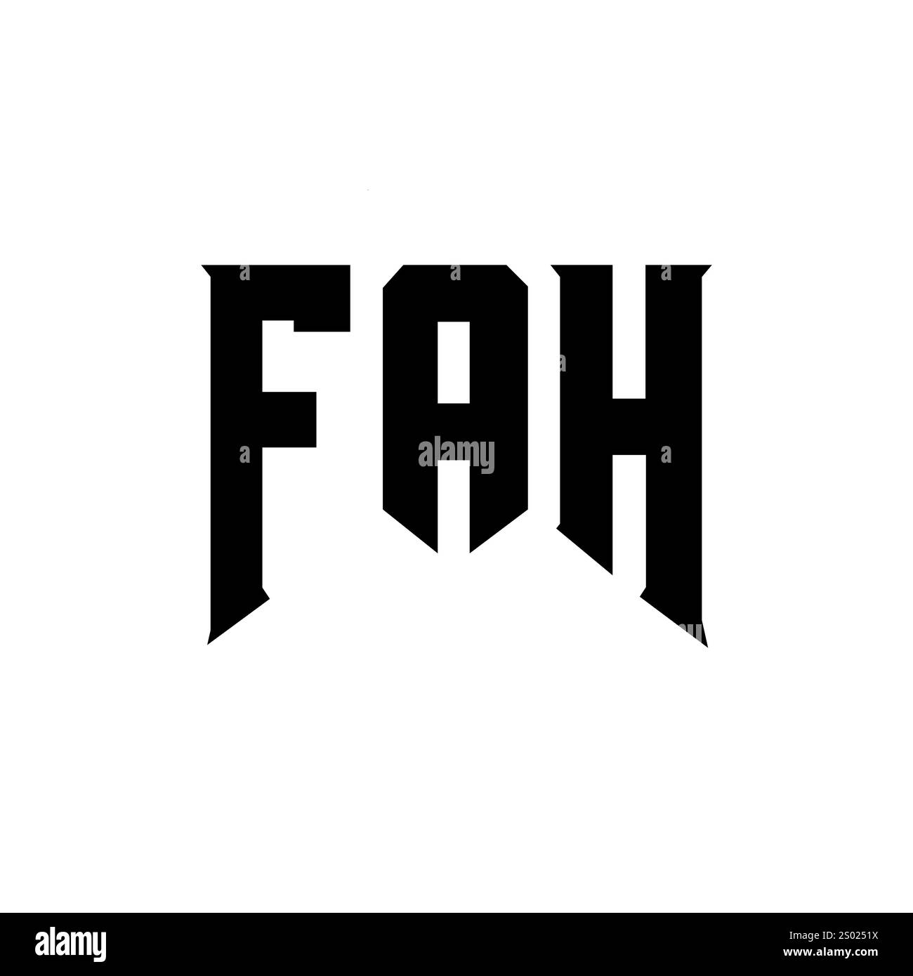 FAH letter logo design for technology company. FAH logo design black ...