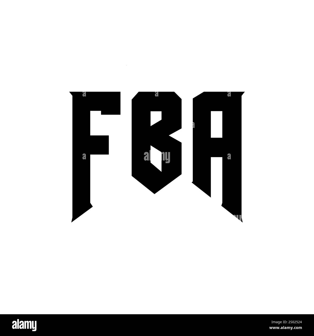 FBA letter logo design for technology company. FBA logo design black ...