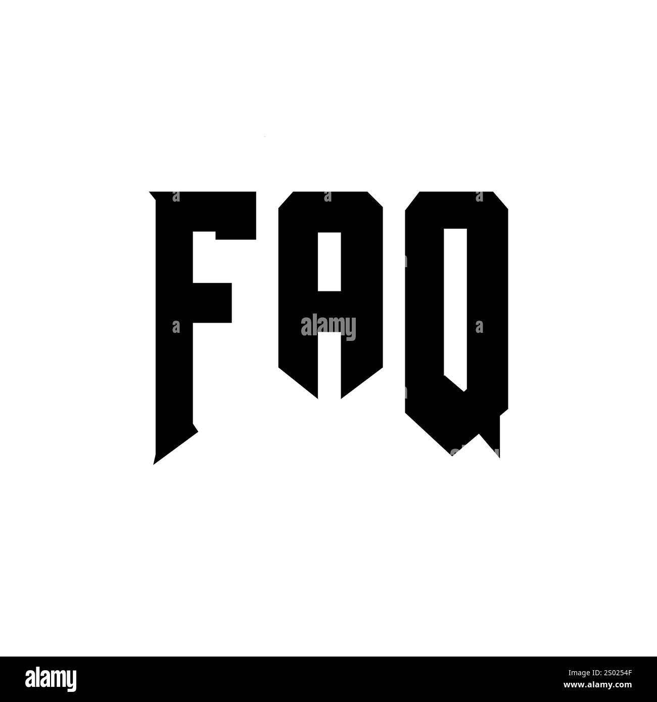 FAQ letter logo design for technology company. FAQ logo design black ...